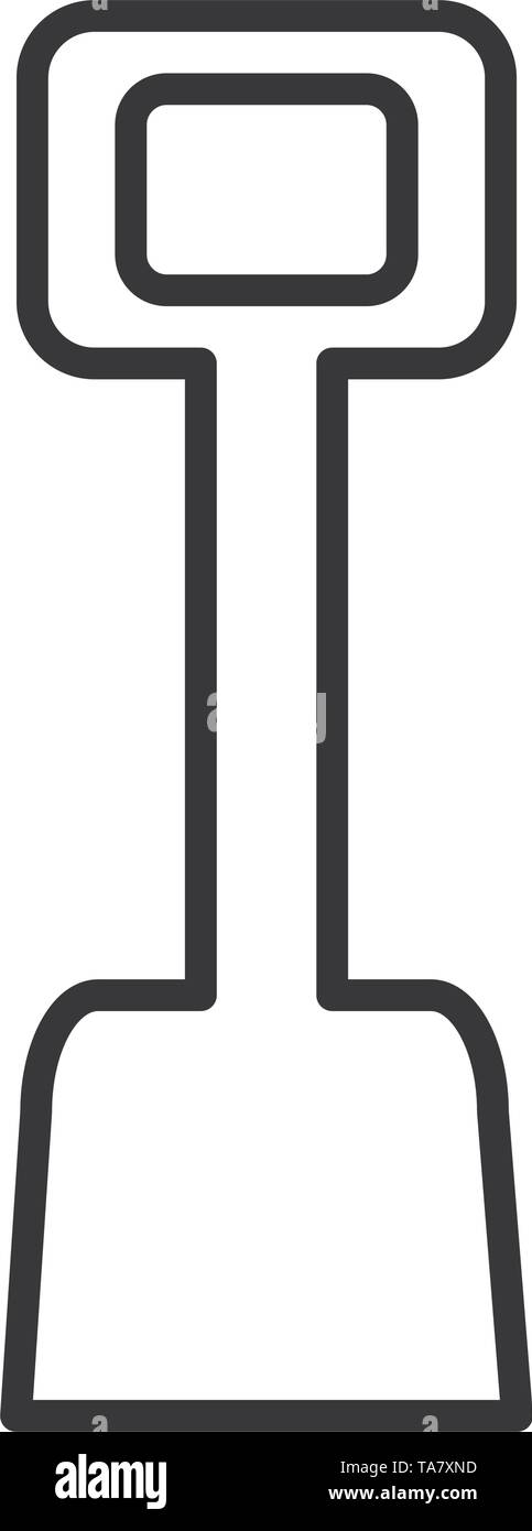 plastic shovel toy entertainment vector illustration design Stock ...