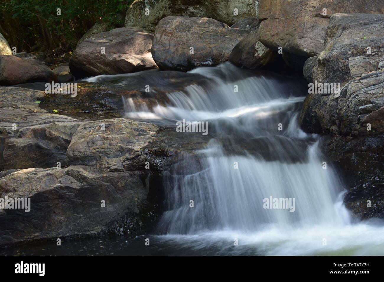 Kumbakkarai Water Falls - The Pambar river Stock Photo - Alamy