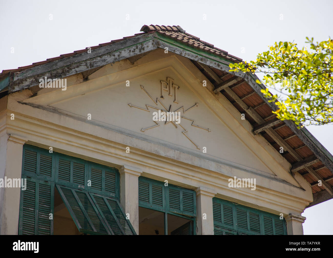 Old french colonial building formerly the customs house in the UNESCO ...