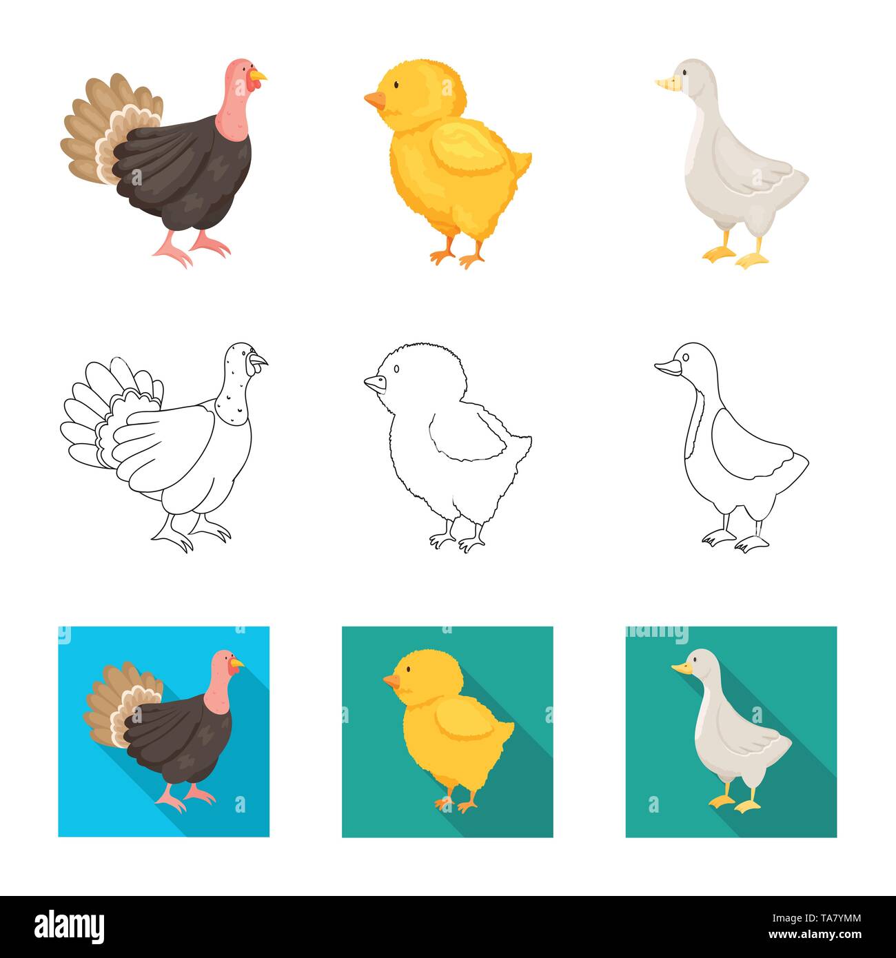Vector illustration of breeding and kitchen symbol. Collection of ...