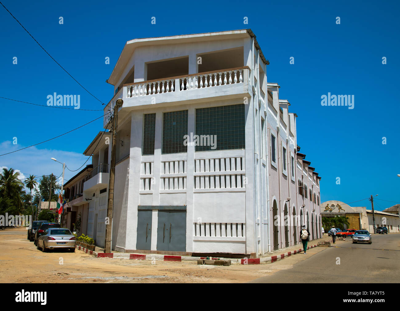 Old french colonial building in the UNESCO world heritage area, Sud ...