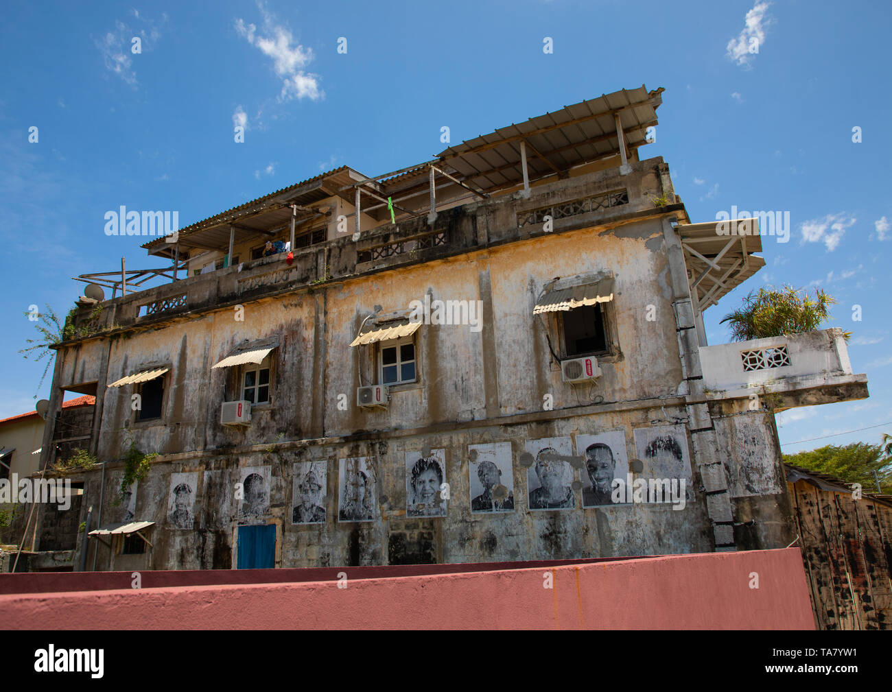 Old french colonial building in the UNESCO world heritage area, Sud ...