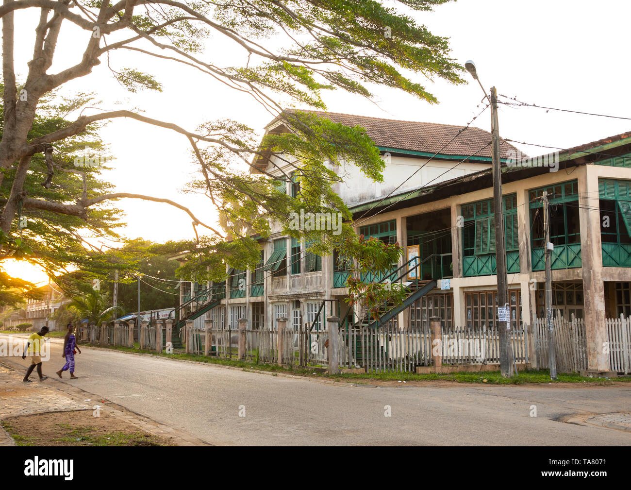 Old french colonial building which was the former customs house in the ...