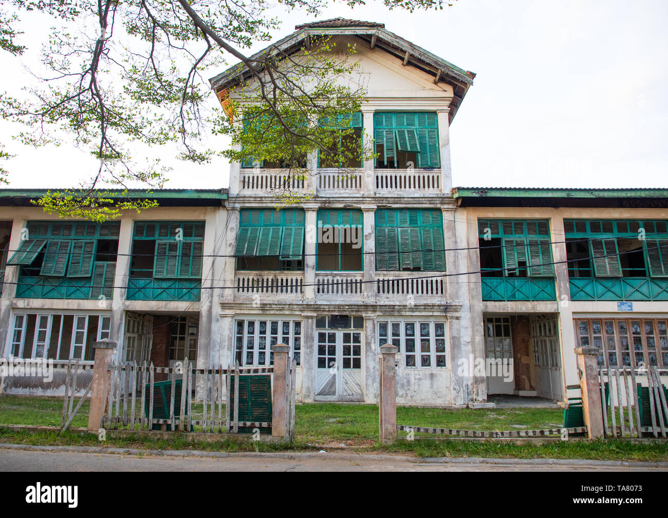 Old french colonial building formerly the customs house in the UNESCO ...