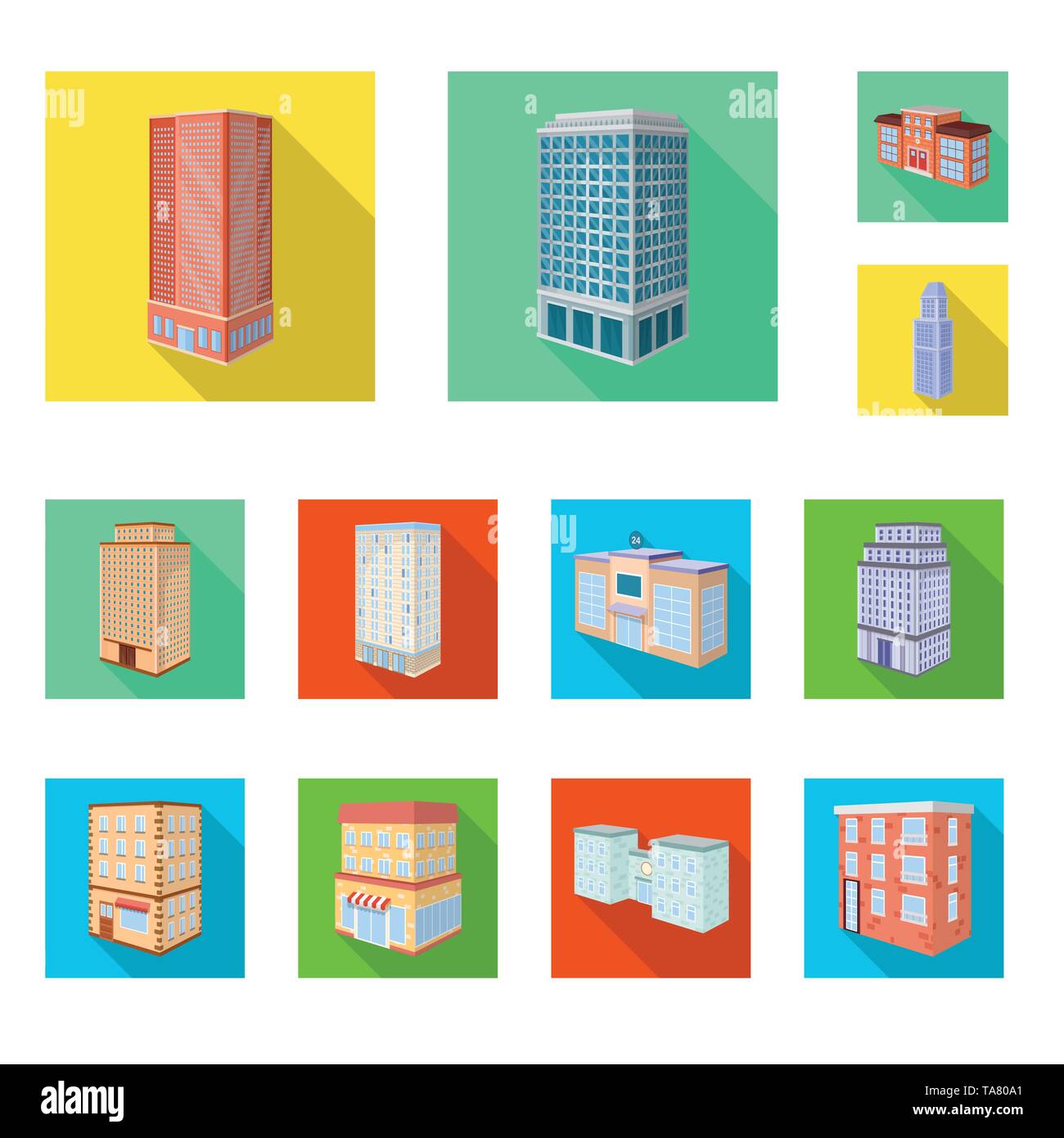 Vector illustration of construction and building icon. Set of ...