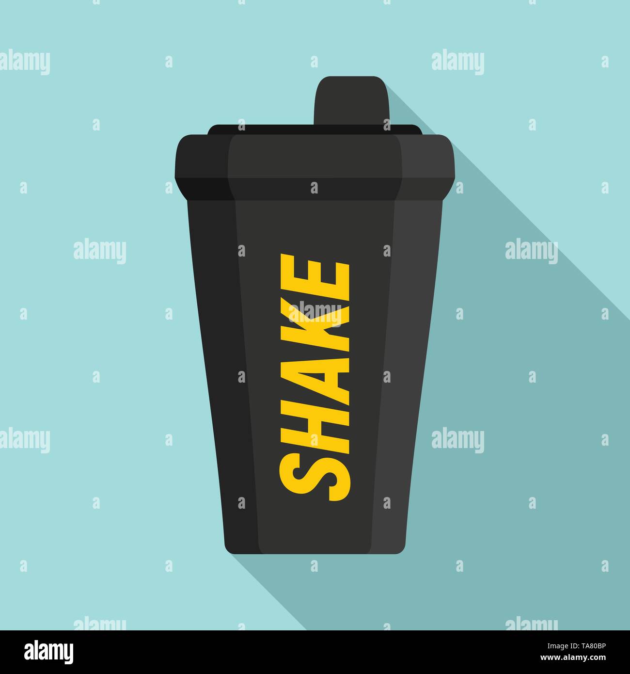 Shake bottle icon. Flat illustration of shake bottle vector icon for ...
