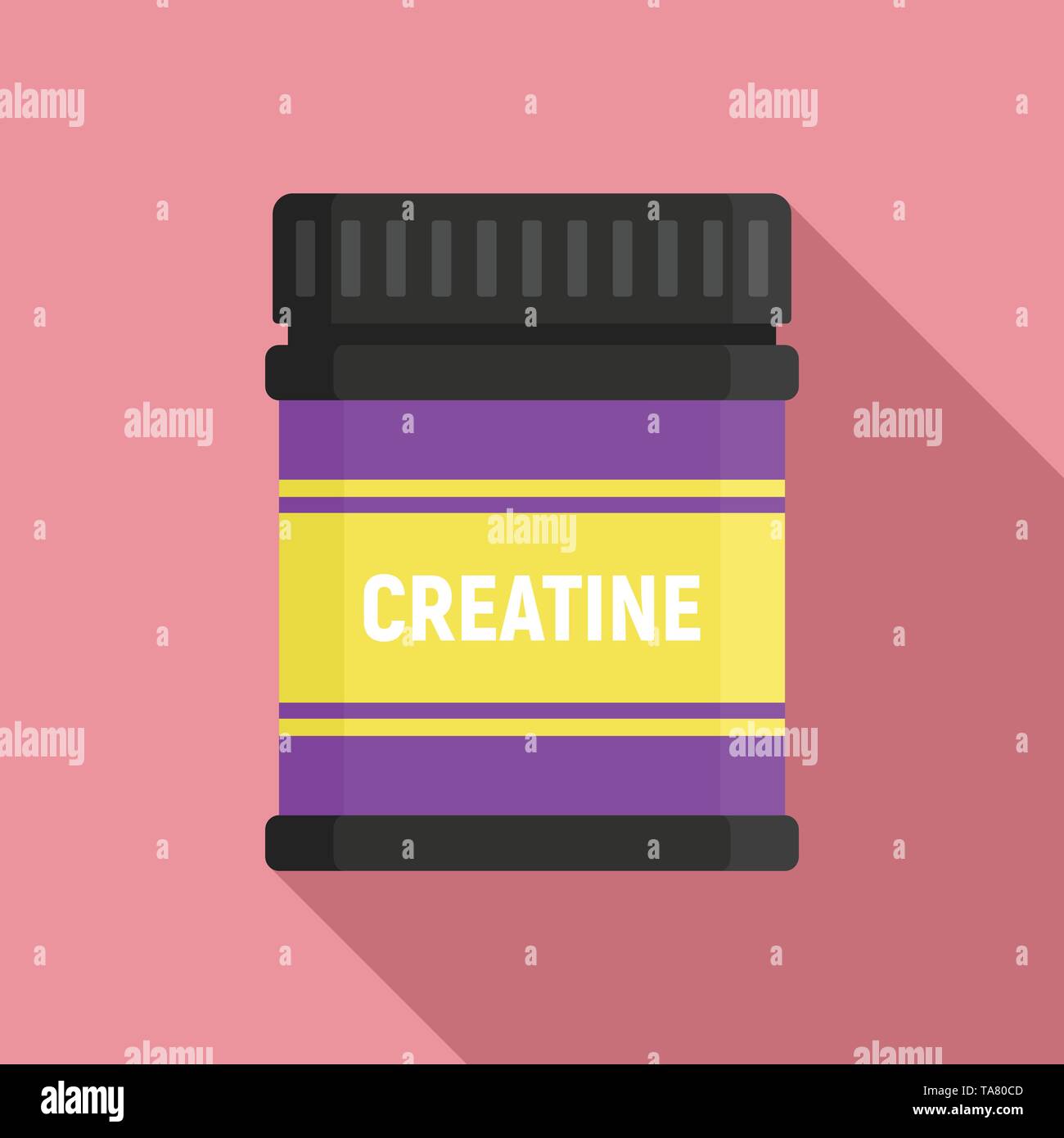 Creatine sport nutrition icon. Flat illustration of creatine sport ...
