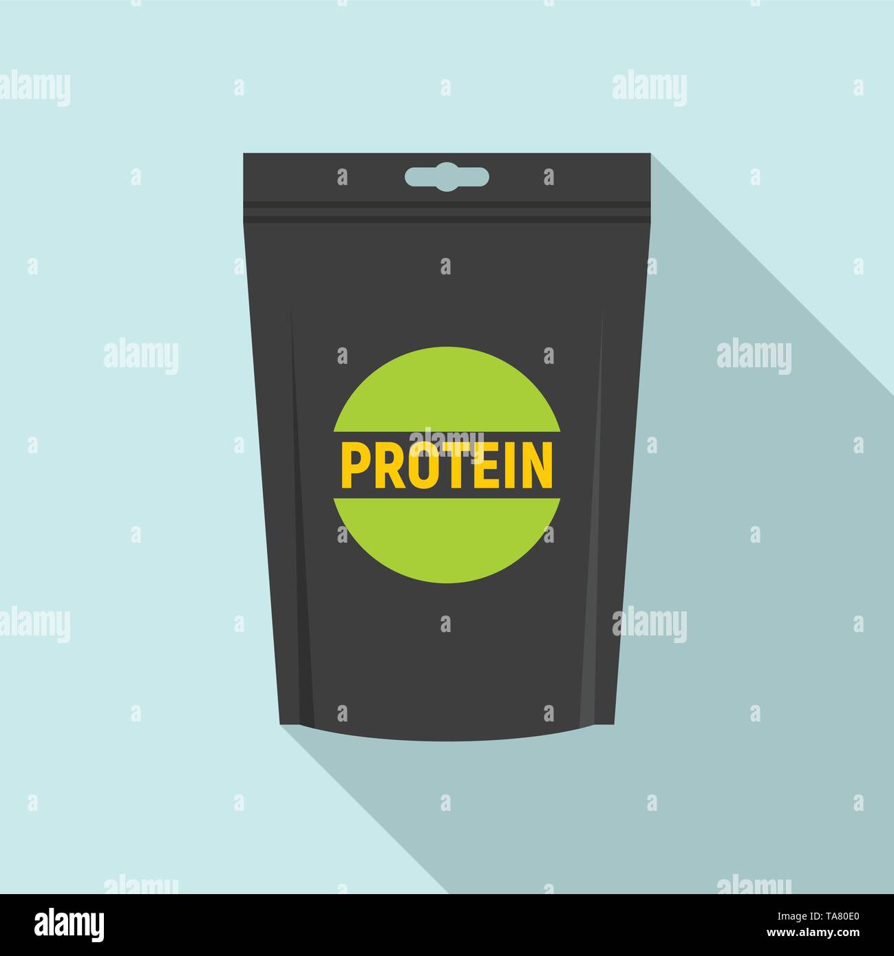 Protein package icon. Flat illustration of protein package vector icon ...