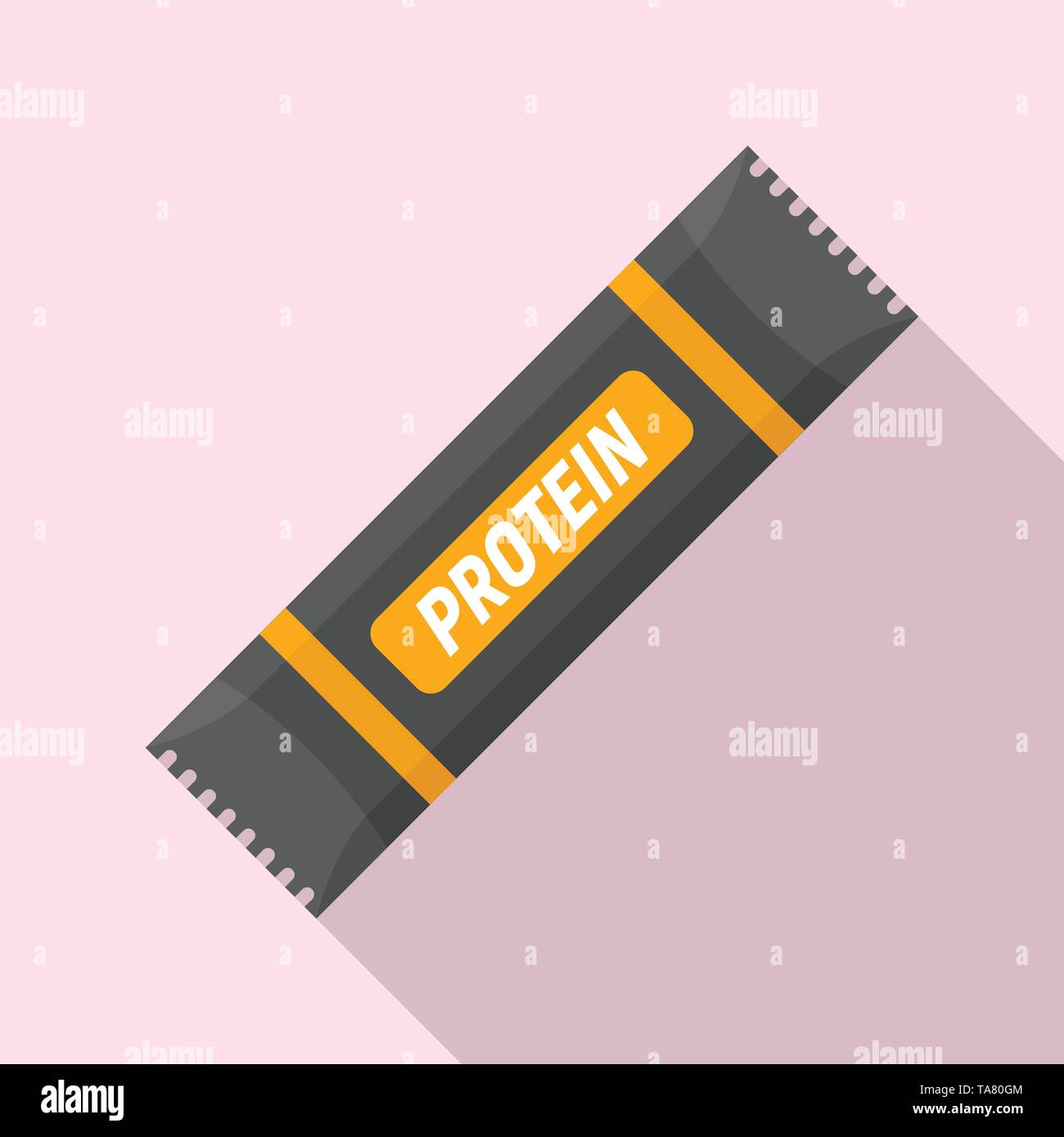 Protein sport bar icon. Flat illustration of protein sport bar vector ...