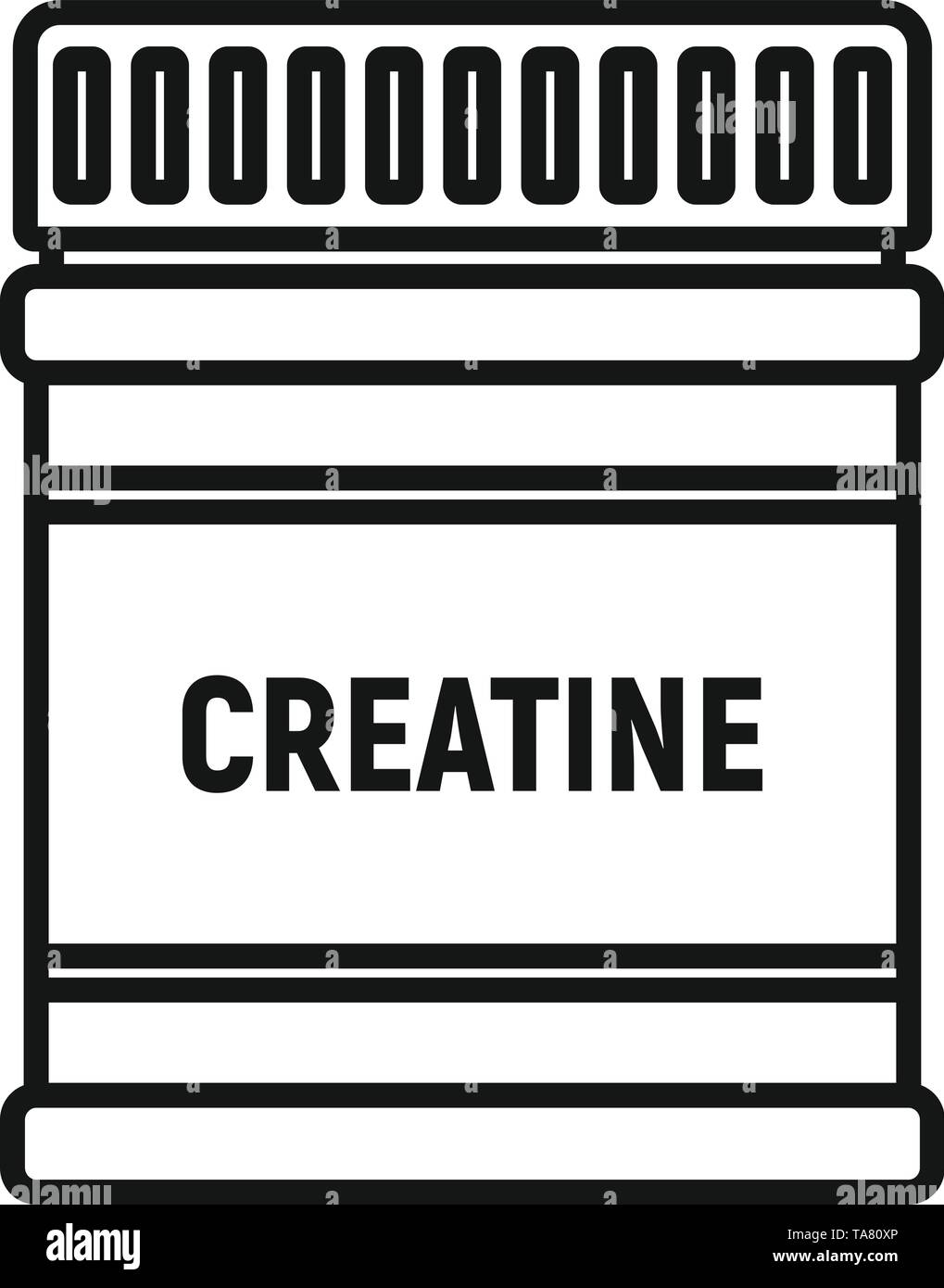 Creatine sport nutrition icon. Outline creatine sport nutrition vector ...