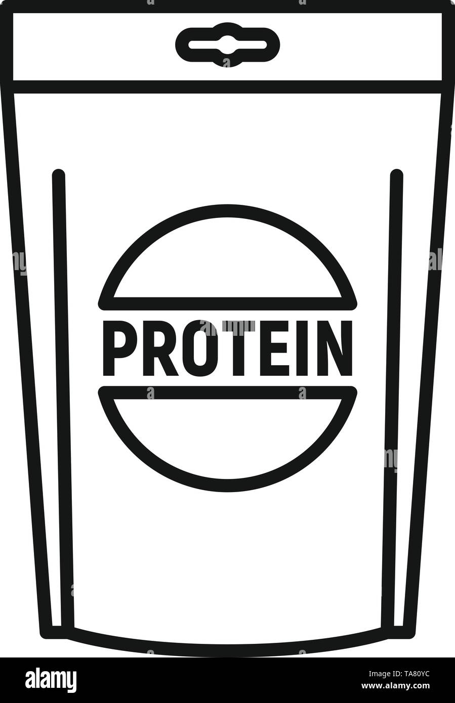 Protein package icon. Outline protein package vector icon for web ...