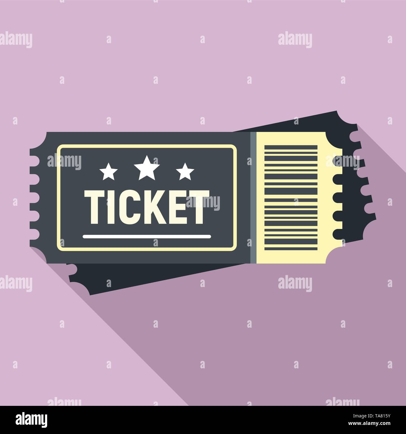 Arena ticket icon. Flat illustration of arena ticket vector icon for ...