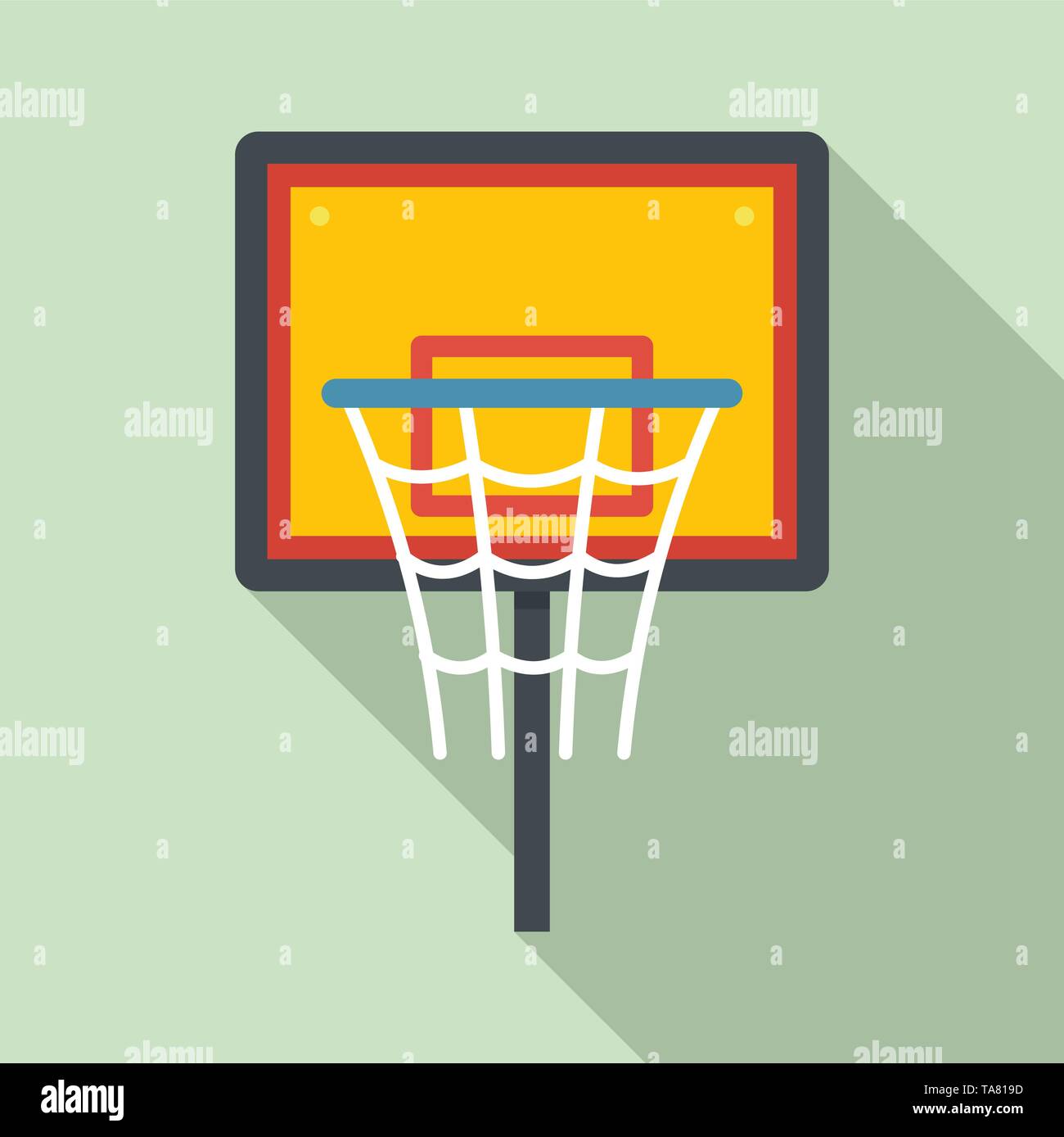 Basketball board icon. Flat illustration of basketball board vector ...