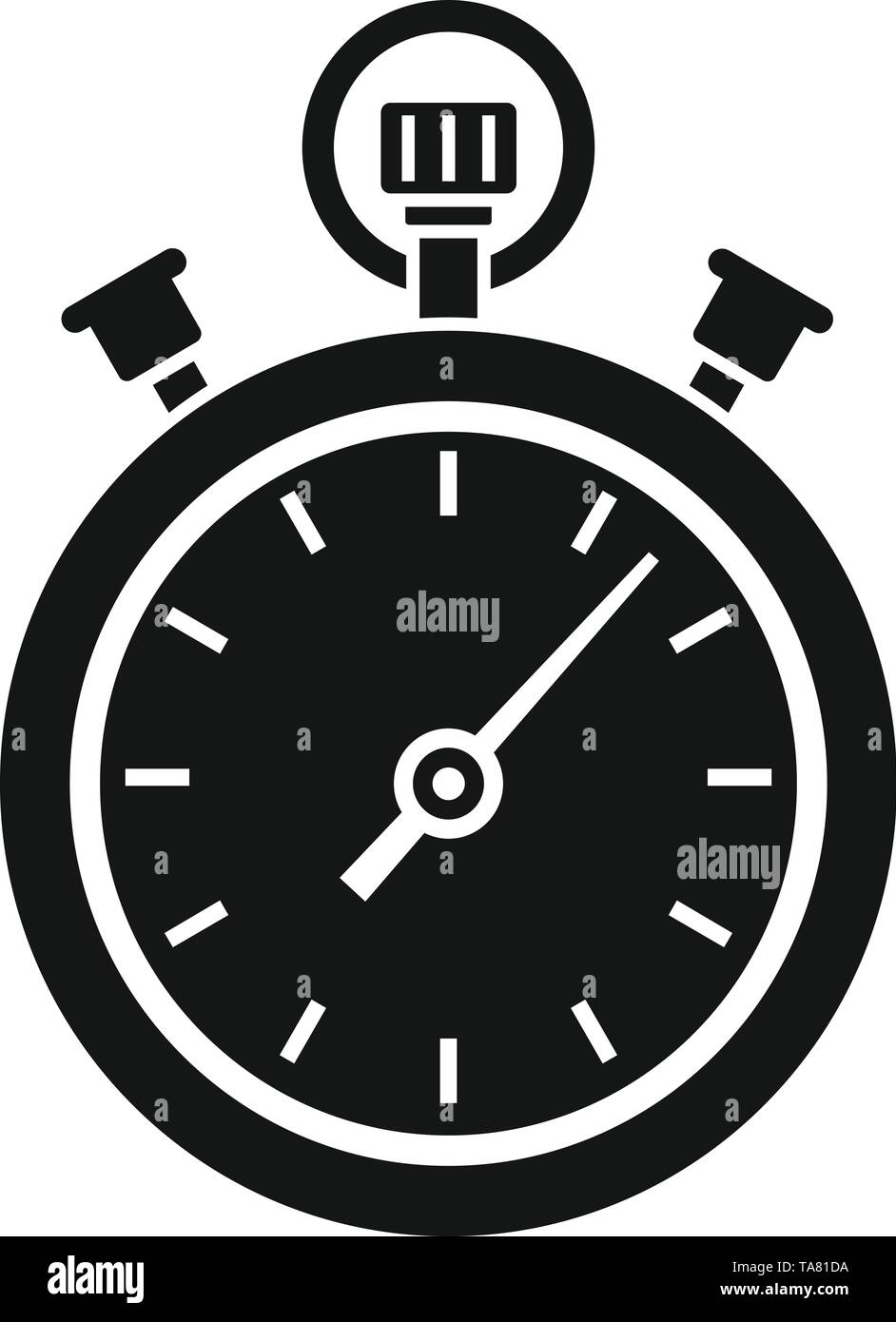 Stopwatch icon. Simple illustration of stopwatch vector icon for web ...