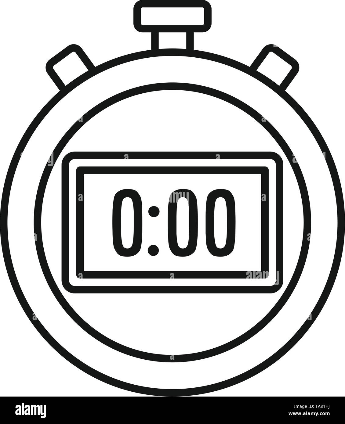 Sport stopwatch icon. Outline sport stopwatch vector icon for web ...
