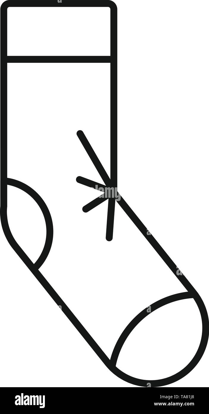 Sport sock icon. Outline sport sock vector icon for web design isolated ...