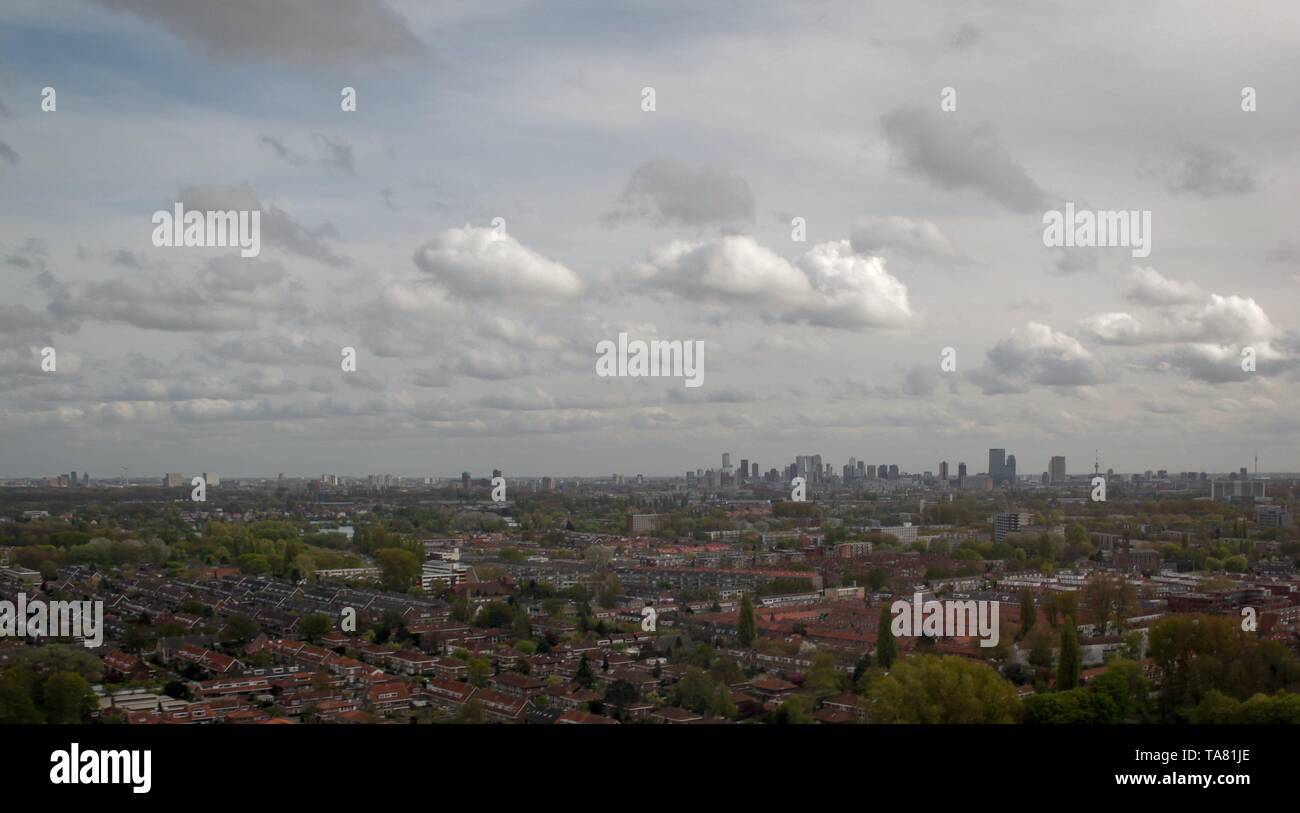 Aerial view from a plane at Rotterdam, The Netherlands Stock Photo - Alamy