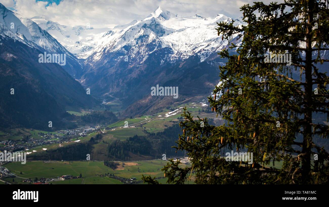snow disappearing in Austrian Alps in the springtime Stock Photo - Alamy