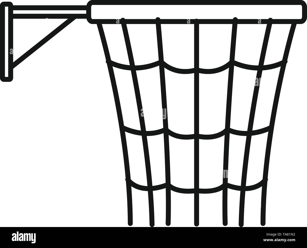 Basketball basket icon. Outline basketball basket vector icon for web ...