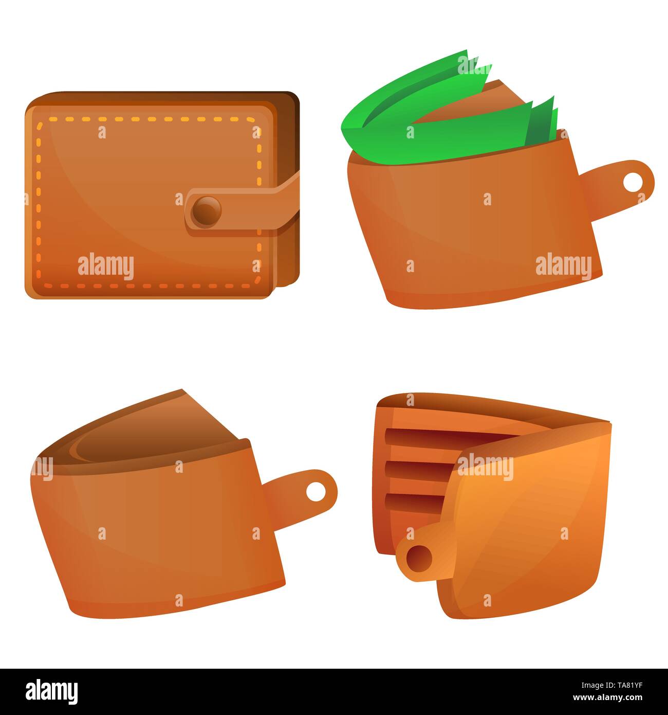 Wallet icons set. Cartoon set of wallet vector icons for web design ... Wallet icons set. Cartoon set of wallet vector icons for web design ...