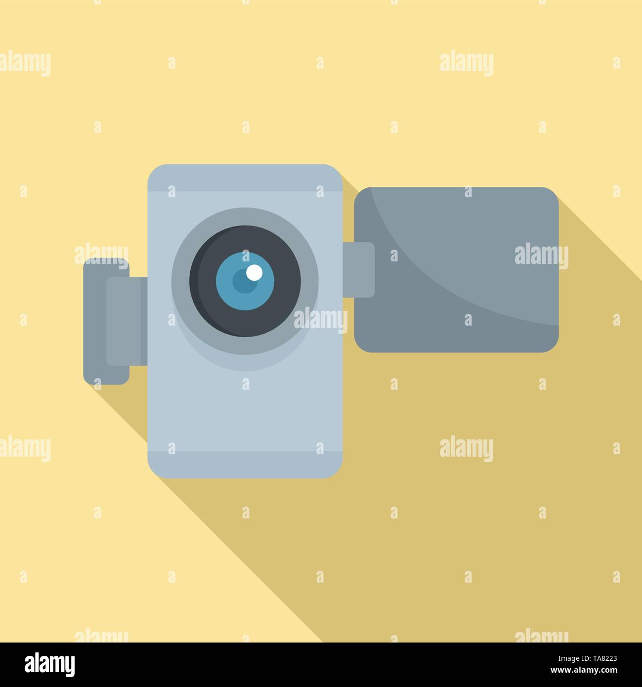 Home video camera icon. Flat illustration of home video camera vector ...