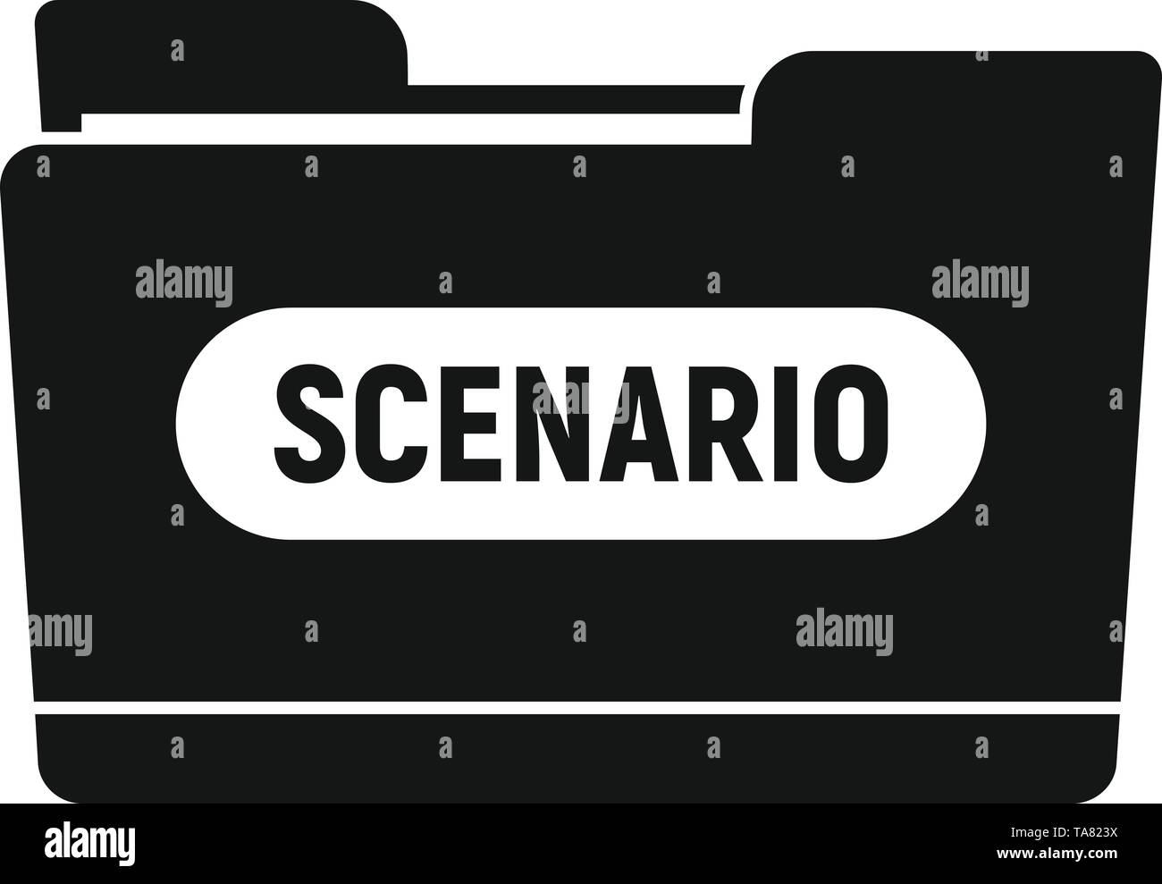 Film folder scenario icon. Simple illustration of film folder scenario ...