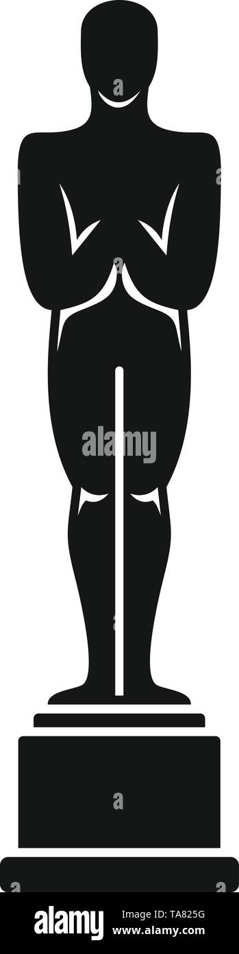 Oscar statue icon. Simple illustration of oscar statue vector icon for ...