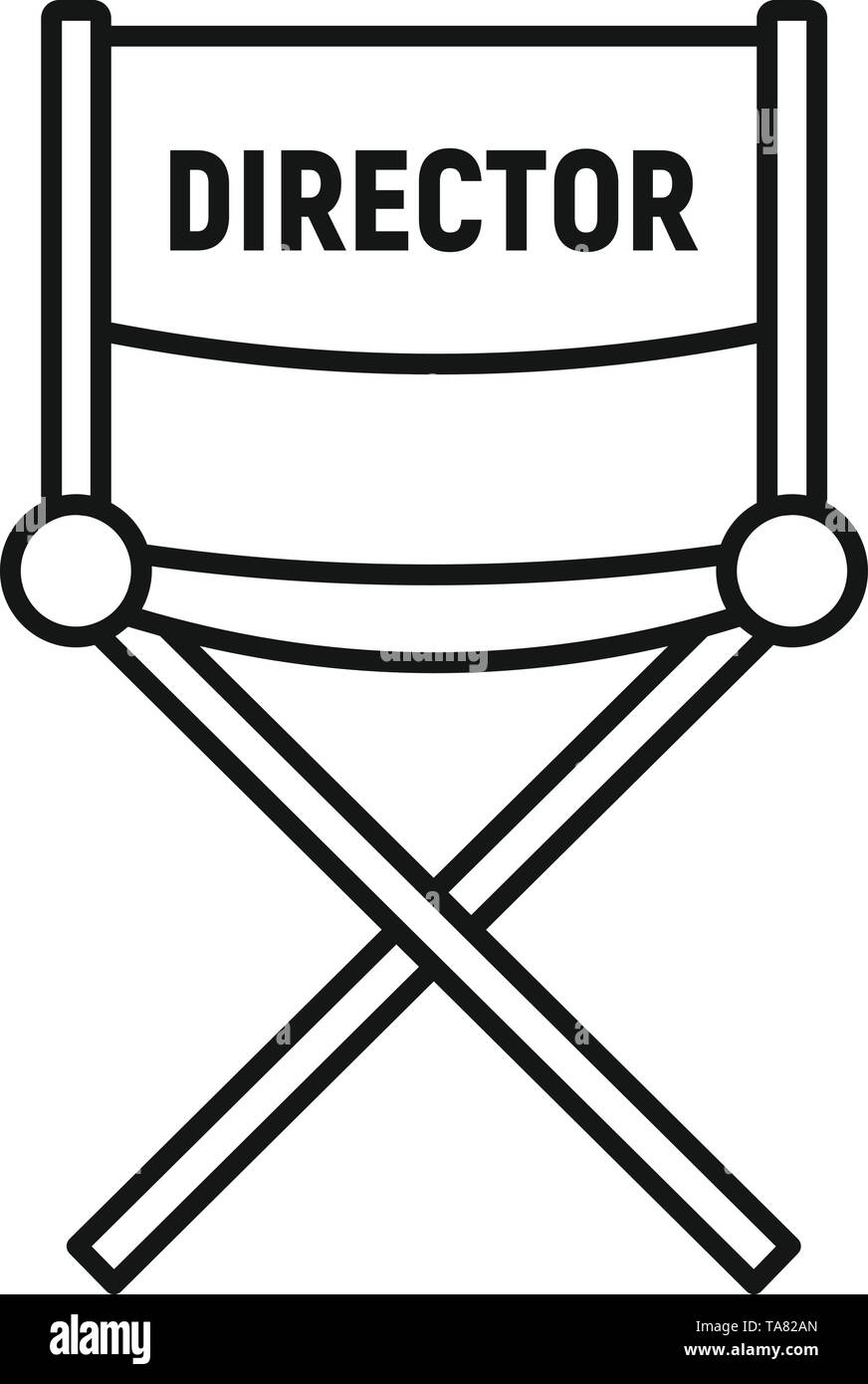 Film director chair icon. Outline film director chair vector icon for ...