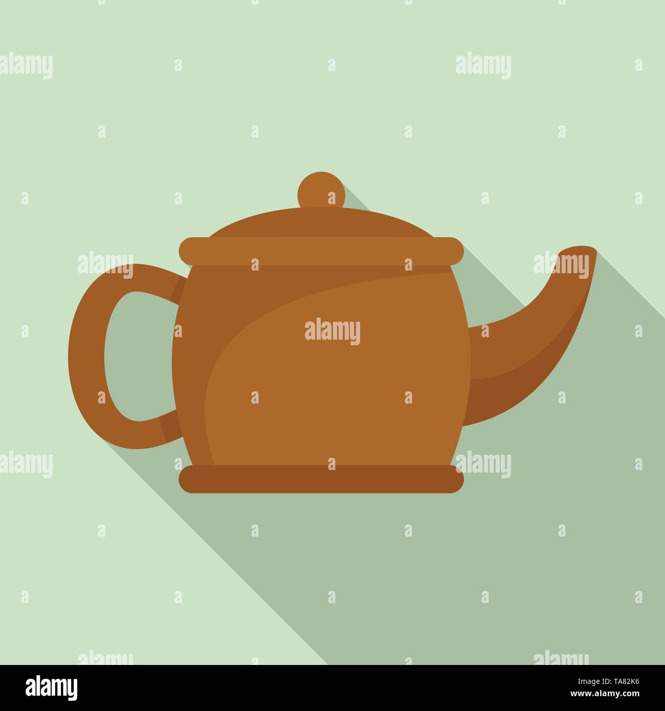 Matcha teapot icon. Flat illustration of matcha teapot vector icon for ...