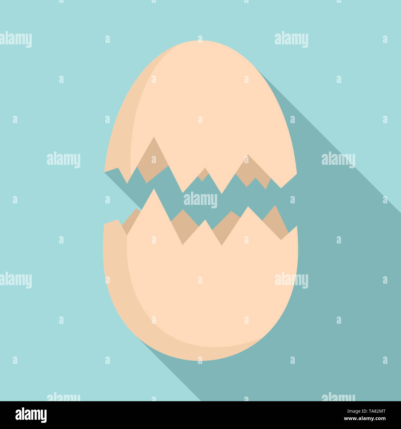 Eggshell icon. Flat illustration of eggshell vector icon for web design ...
