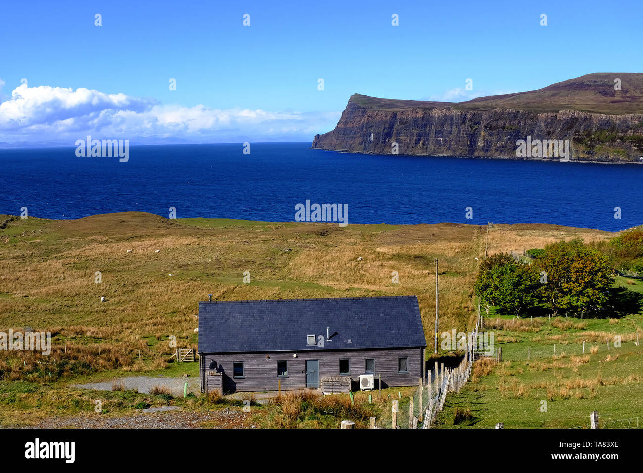 Isle of Skye Loch general view next to the Neist point Scotland May 8th ...