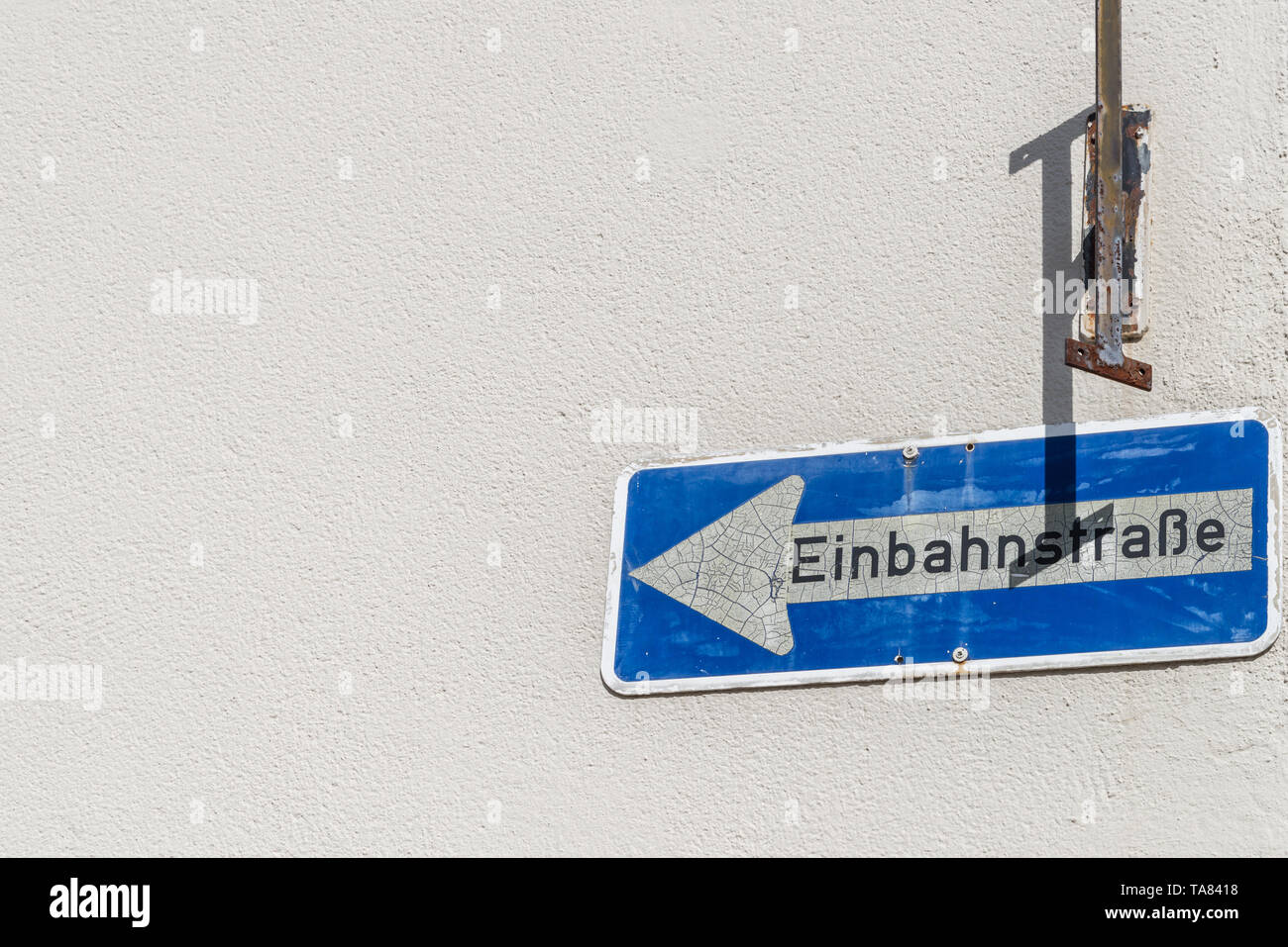 German one way sign hi-res stock photography and images - Alamy