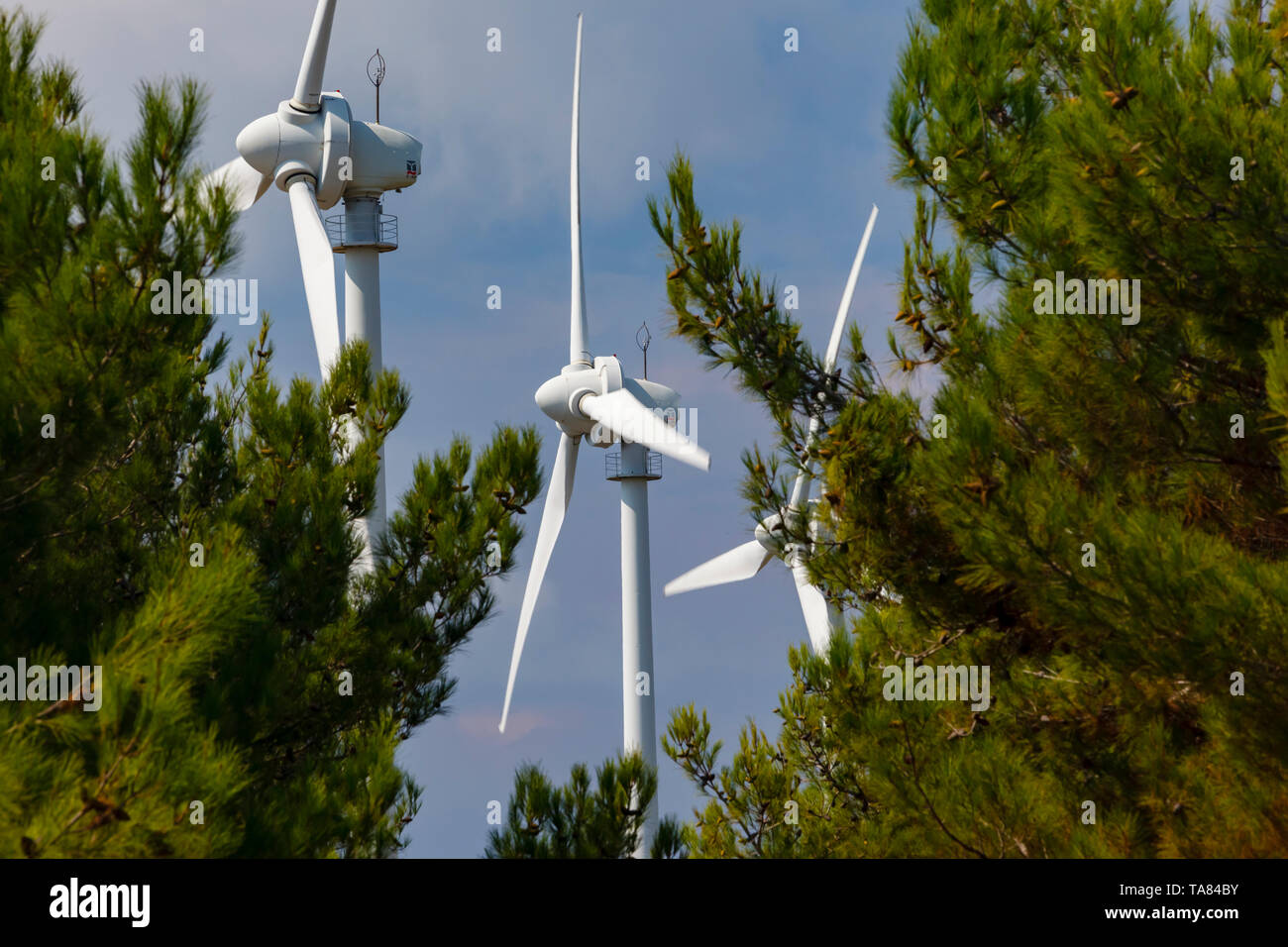 Wind turbines, Bozcaada, Turkey Stock Photo - Alamy