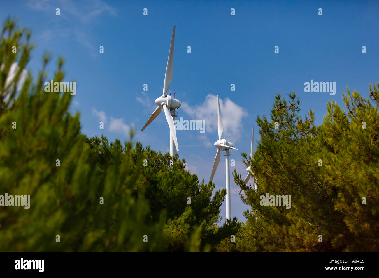 Wind turbines, Bozcaada, Turkey Stock Photo - Alamy