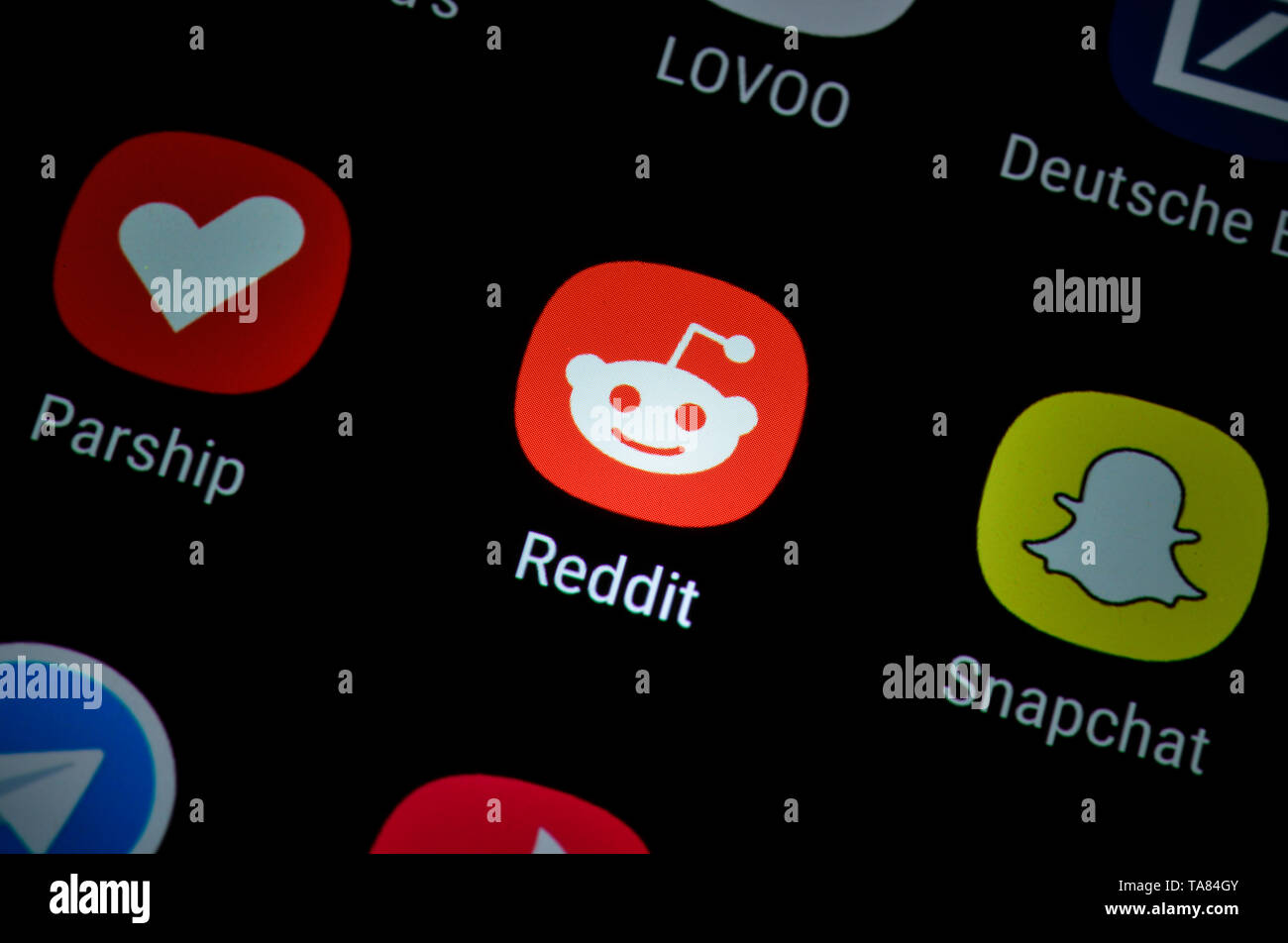 Smartphone, display, ext., Reddit, Display, App Stock Photo - Alamy