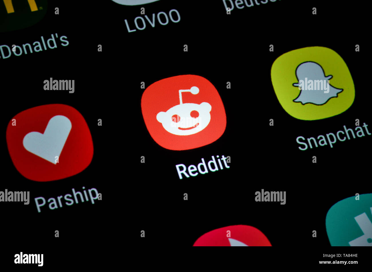 Smartphone, display, ext., Reddit, Display, App Stock Photo - Alamy