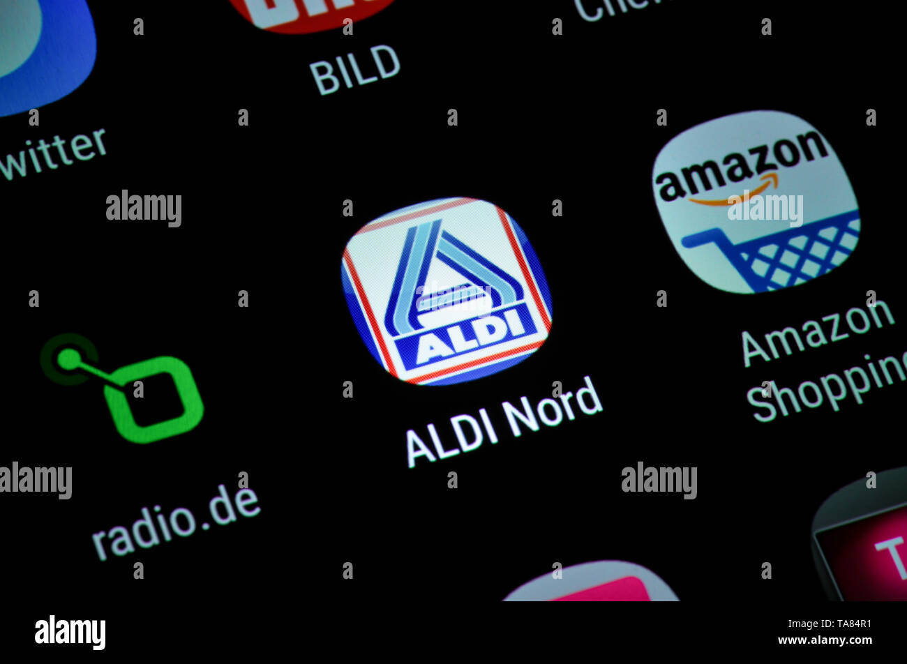Smartphone, display, ext., Aldi, Display, App Stock Photo - Alamy Smartphone, display, ext., Aldi, Display, App Stock Photo - Alamy
