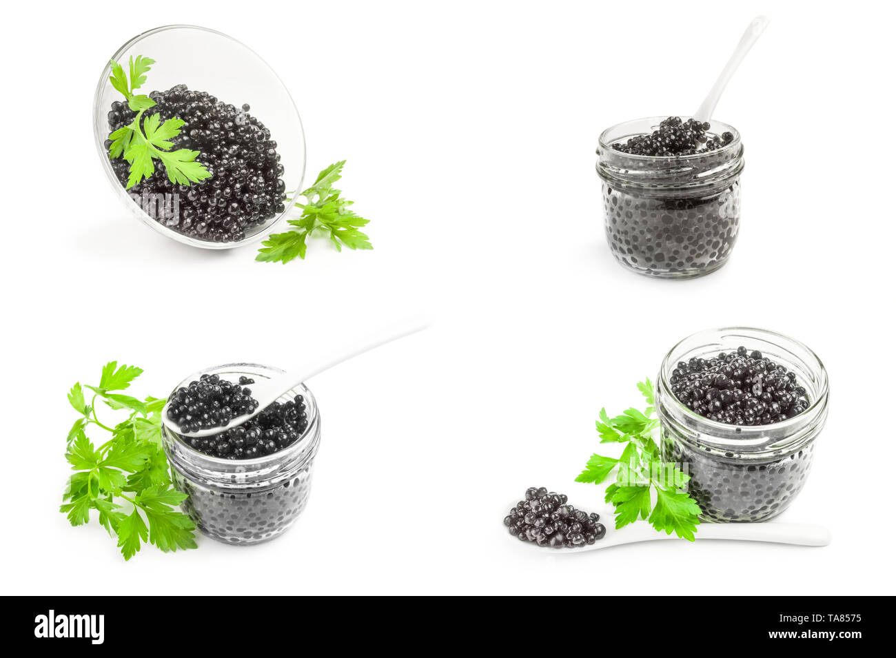 Group of beluga roe isolated on a white cutout Stock Photo - Alamy