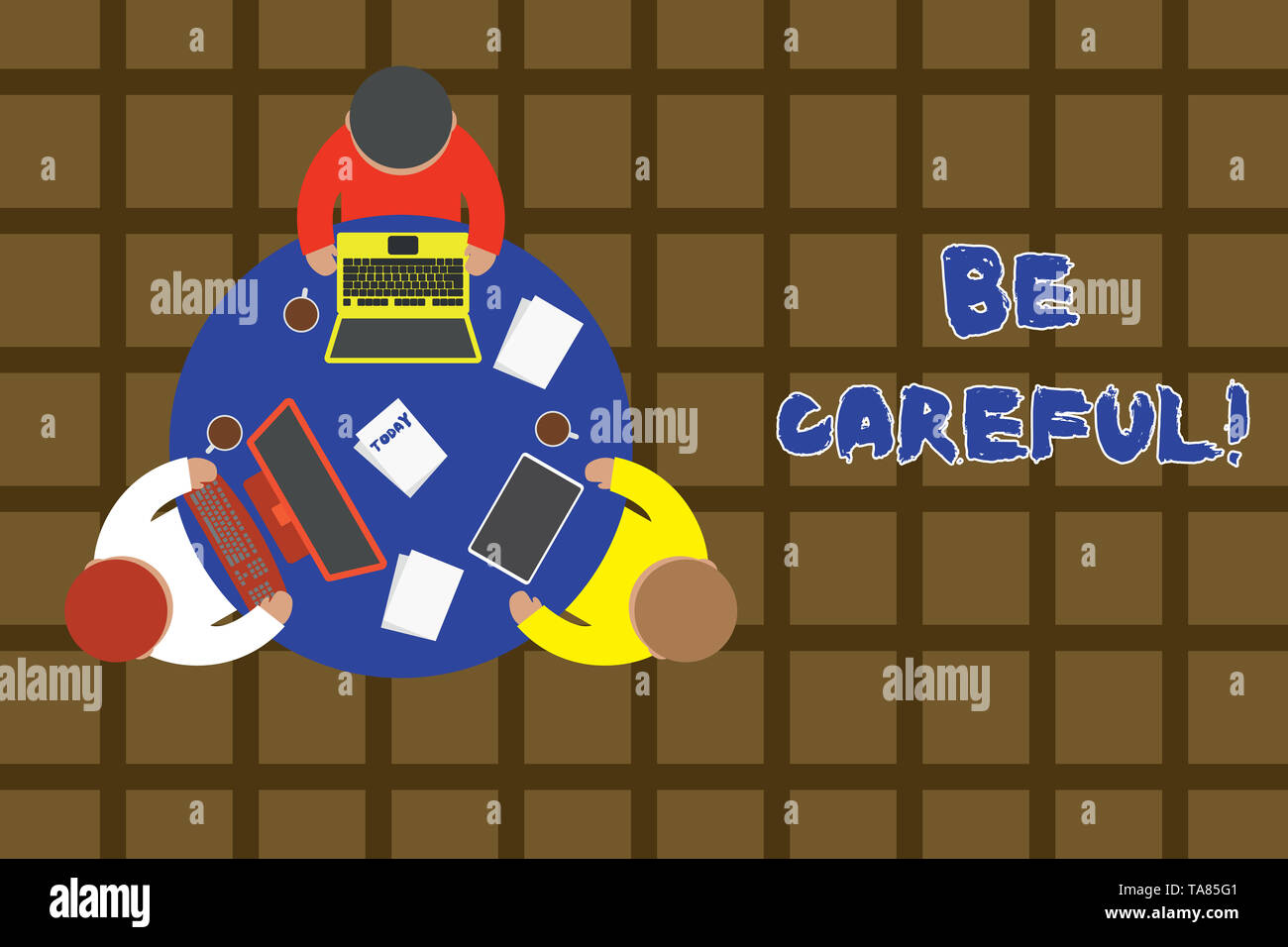 Word writing text Be Careful. Business photo showcasing making sure of ...