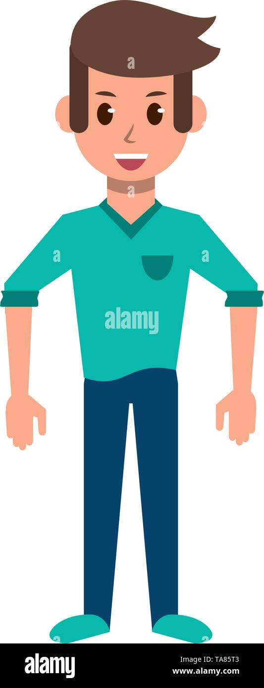 Young man with casual clothes cartoon Stock Vector Image & Art - Alamy