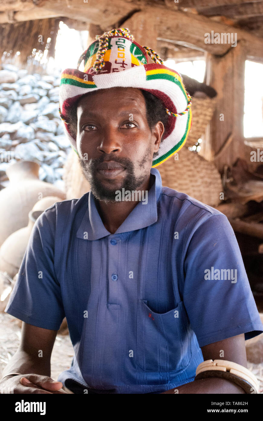 King of the Konso, Konso tribe, Ethiopia, Omo Valley Stock Photo - Alamy