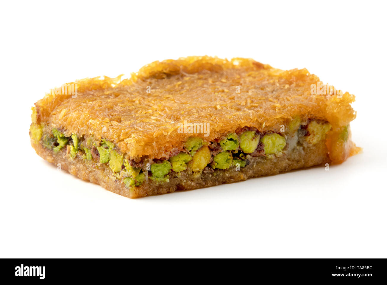 Turkish traditional Kadayif on a white background Stock Photo - Alamy