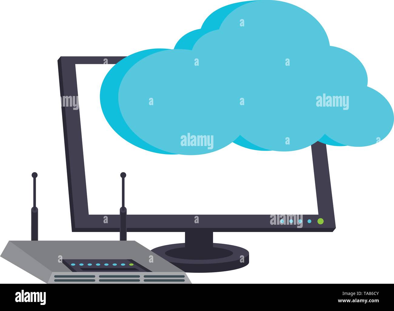 Cloud computing technology vector illustration Stock Vector Image & Art ...