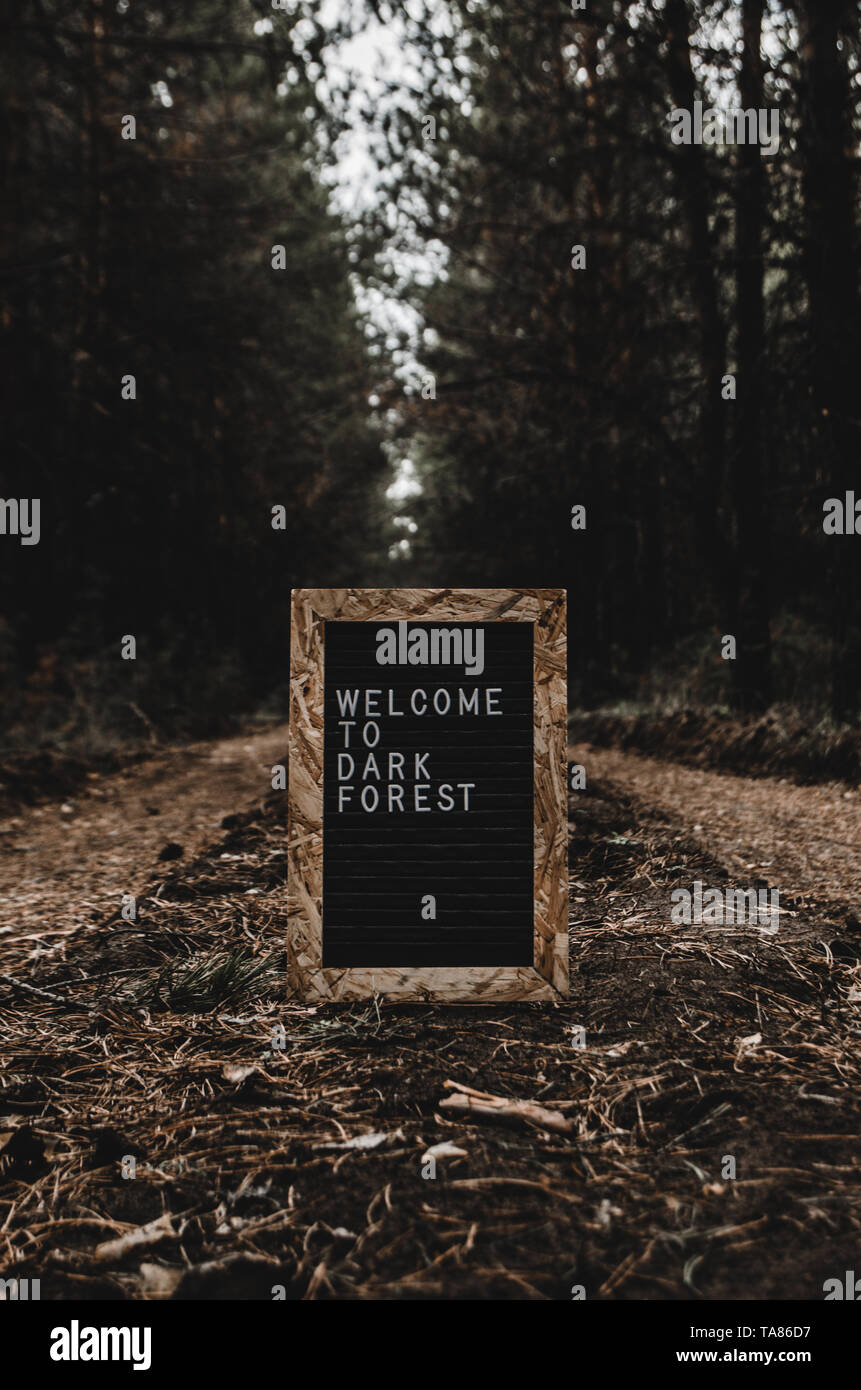 Welcome to the forest hi-res stock photography and images - Alamy