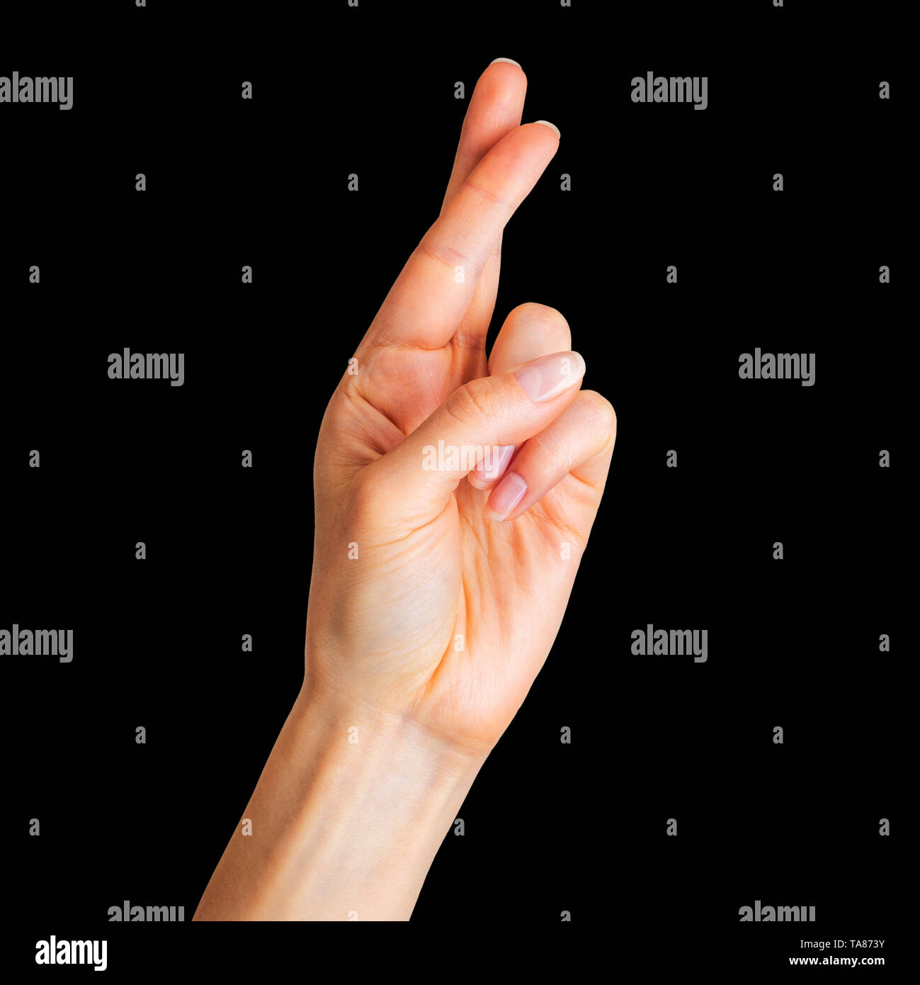 Hand hiding thumb hi-res stock photography and images - Alamy