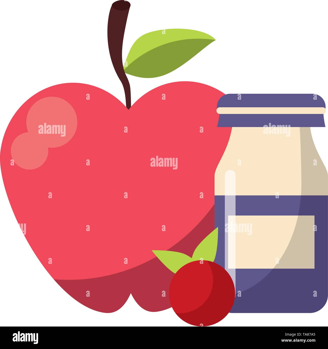 Fresh yoghurt fruit berry Stock Vector Images - Alamy