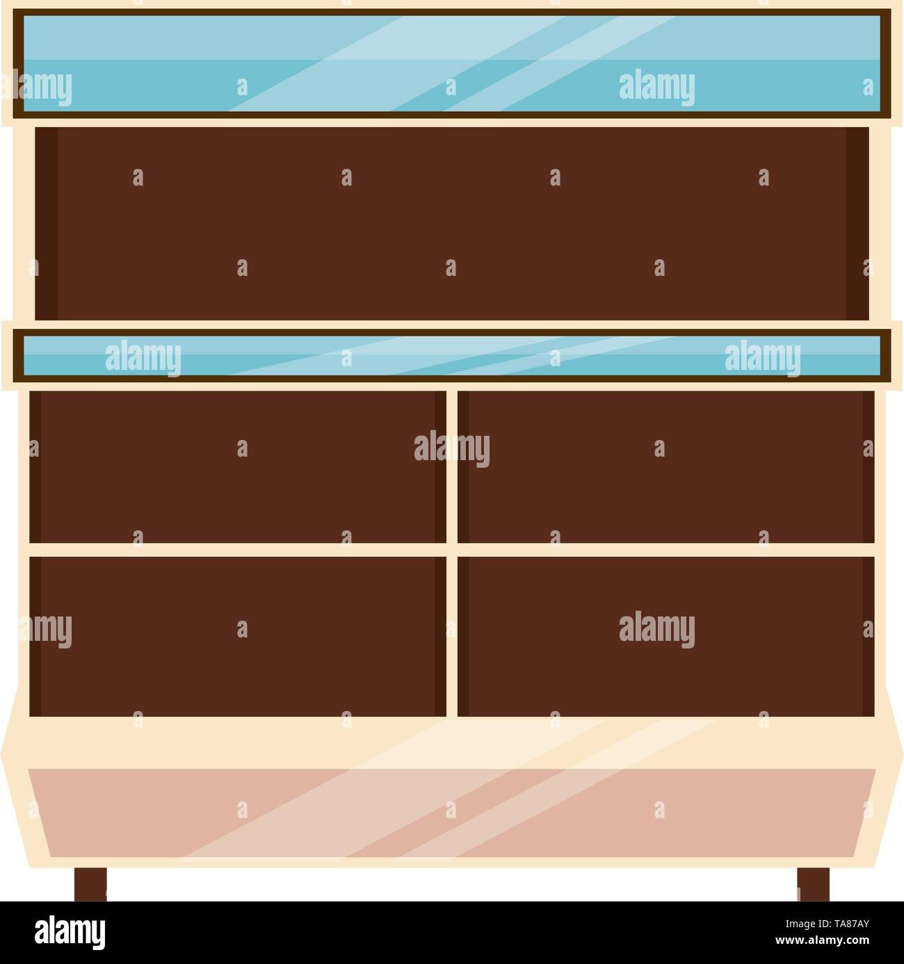 Empty supermarket shelf isolated cartoon Stock Vector Image & Art - Alamy