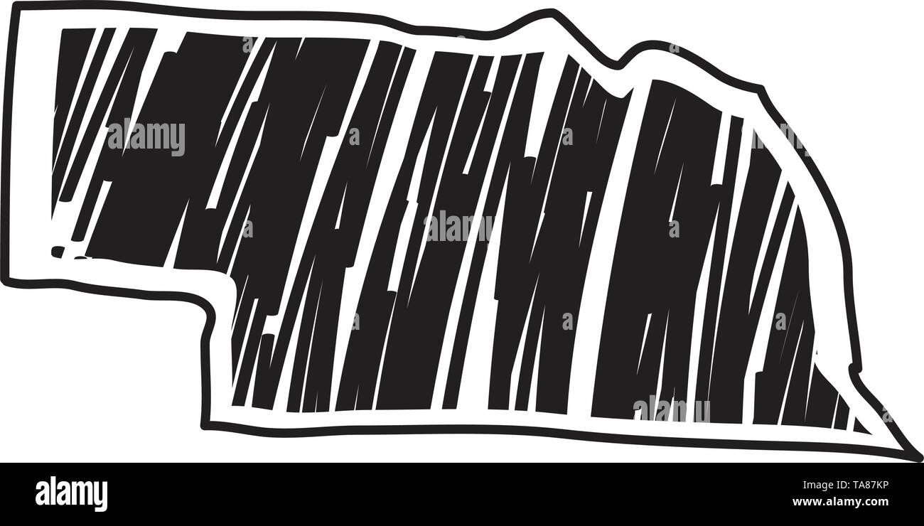 Sketch nebraska map hi-res stock photography and images - Alamy