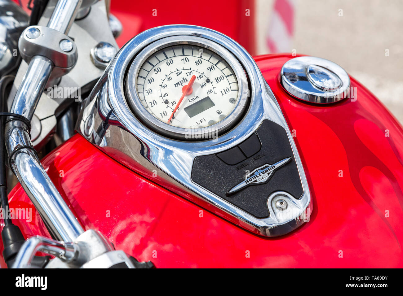 Motorbike fuel tank speedometer hi-res stock photography and images - Alamy
