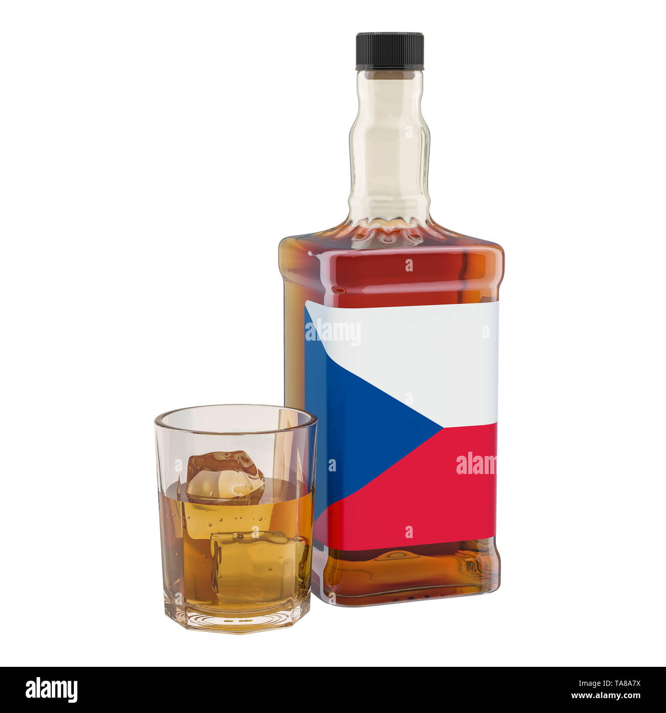 Production and consumption of alcohol drinks in Czech Republic, concept ...